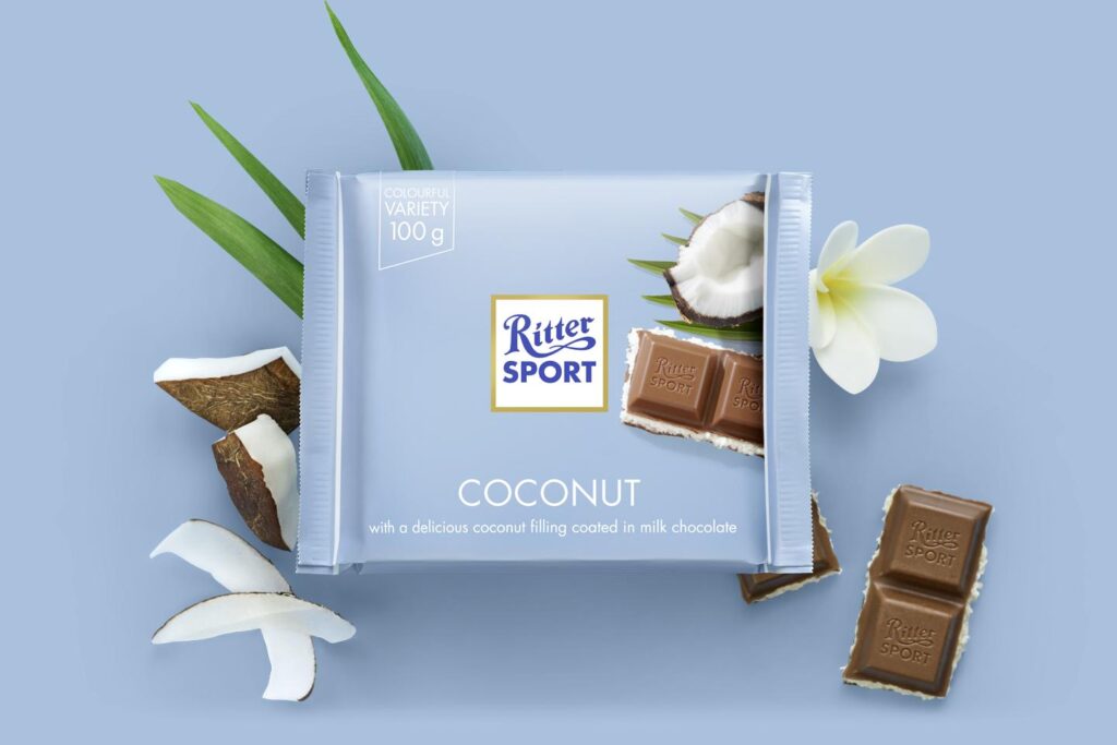 Ritter Sport Chocolate Coconut 100g – Comercial Frada